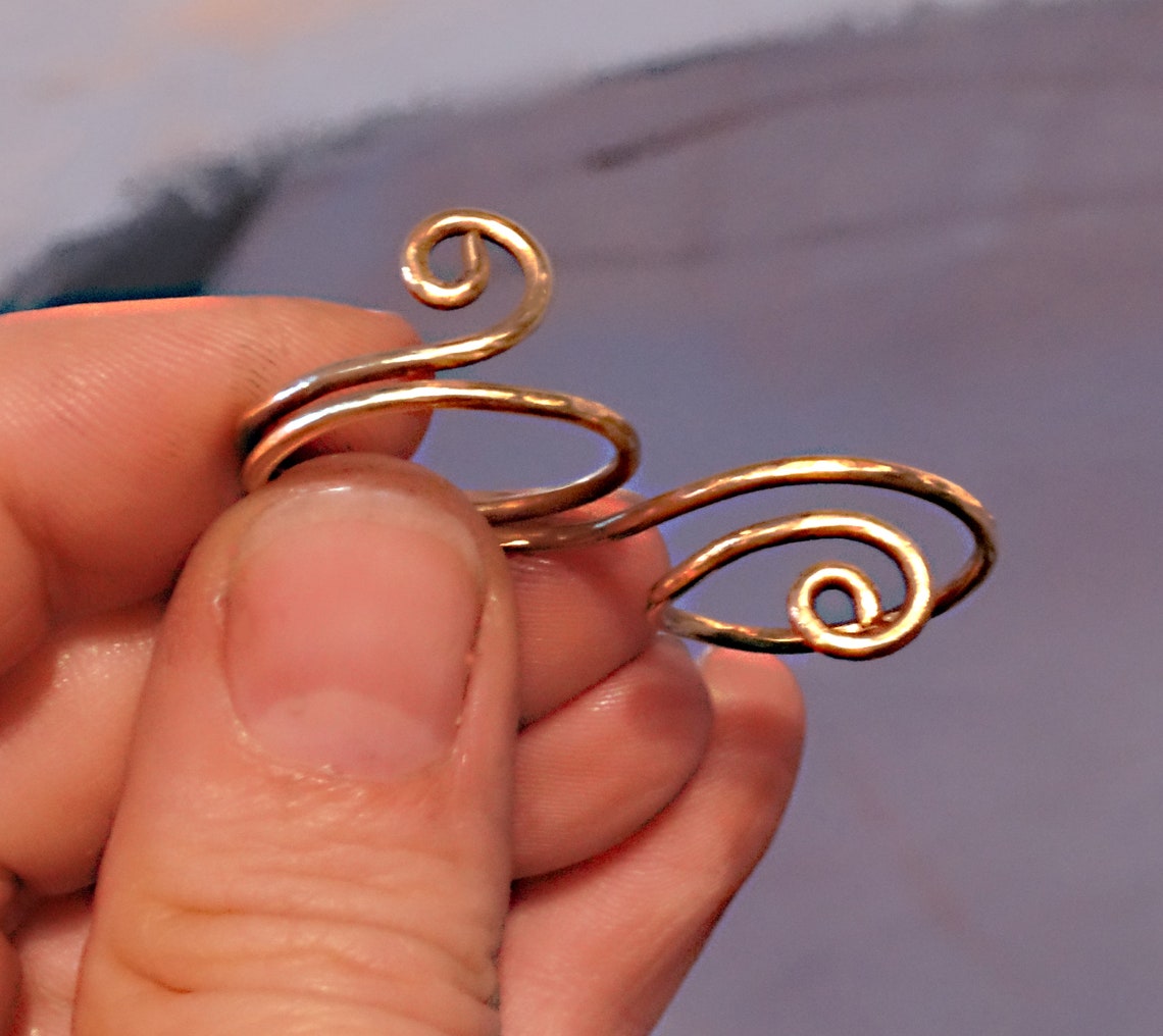 Double Splint Ring Textured Brass Hammered EDS Splint | Etsy