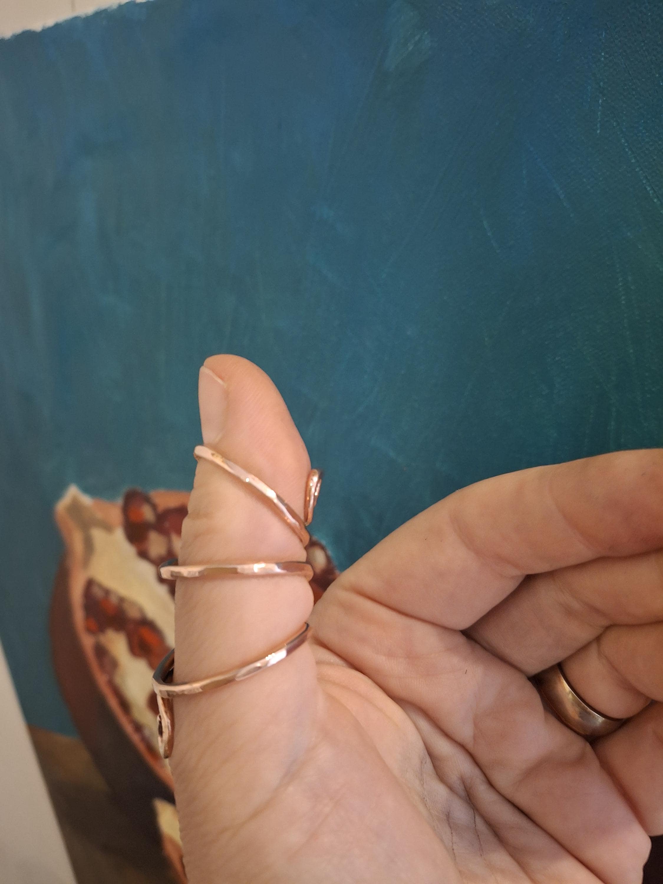 Copper Thumb Splint, Minimalist Hand Jewelry, Custom Size - Etsy