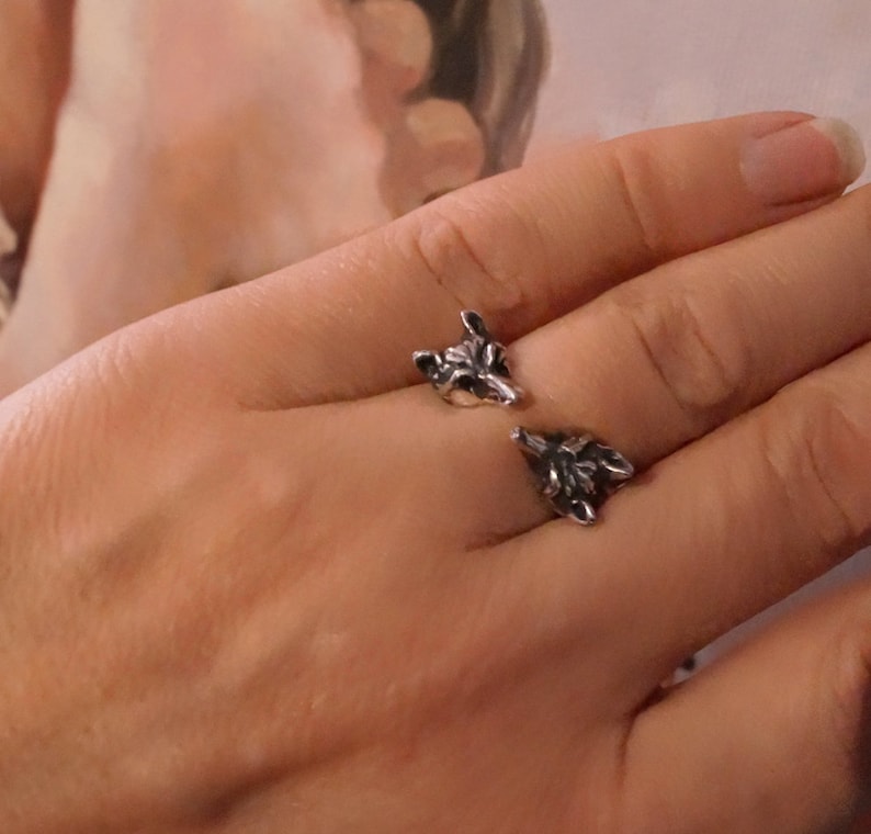 Fox Ring Silver Vintage Ring Men Woman Fox Ring Talisman - Etsy