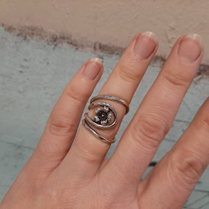 Arthritis Finger Splint for Bending Sideways Handmade Hammered Sterling ...