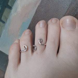 Arthritis Toe Splint EDS Two Rings Splint Adjustable Sterling Silver ...
