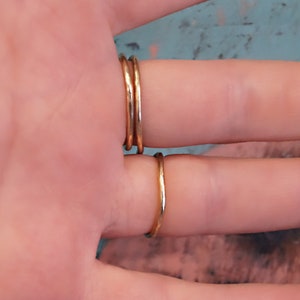 Double Splint Ring Textured Brass Hammered EDS Splint - Etsy