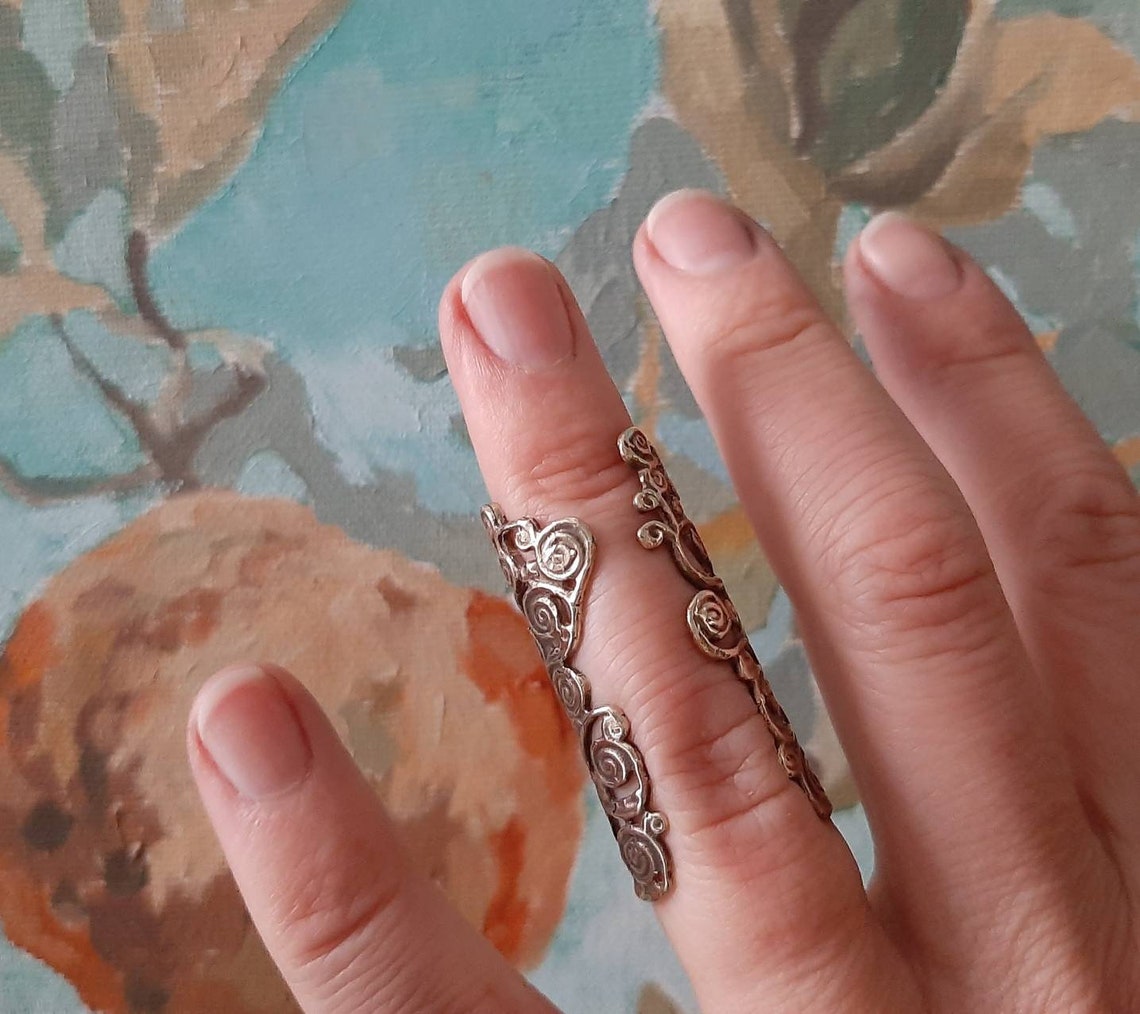 Arthritis Finger Splint for Both Joints Ring Yellow Bronze - Etsy