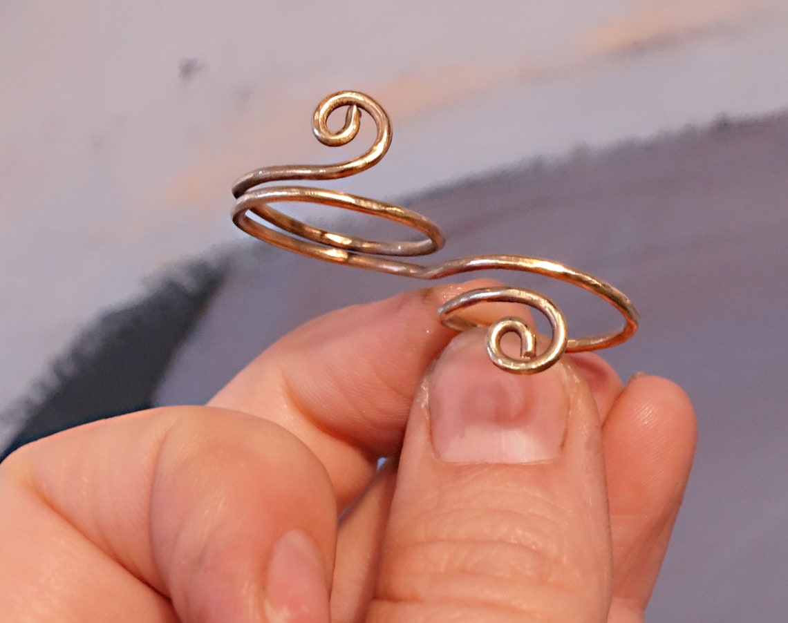 Double Splint Ring Textured Brass Hammered EDS Splint | Etsy