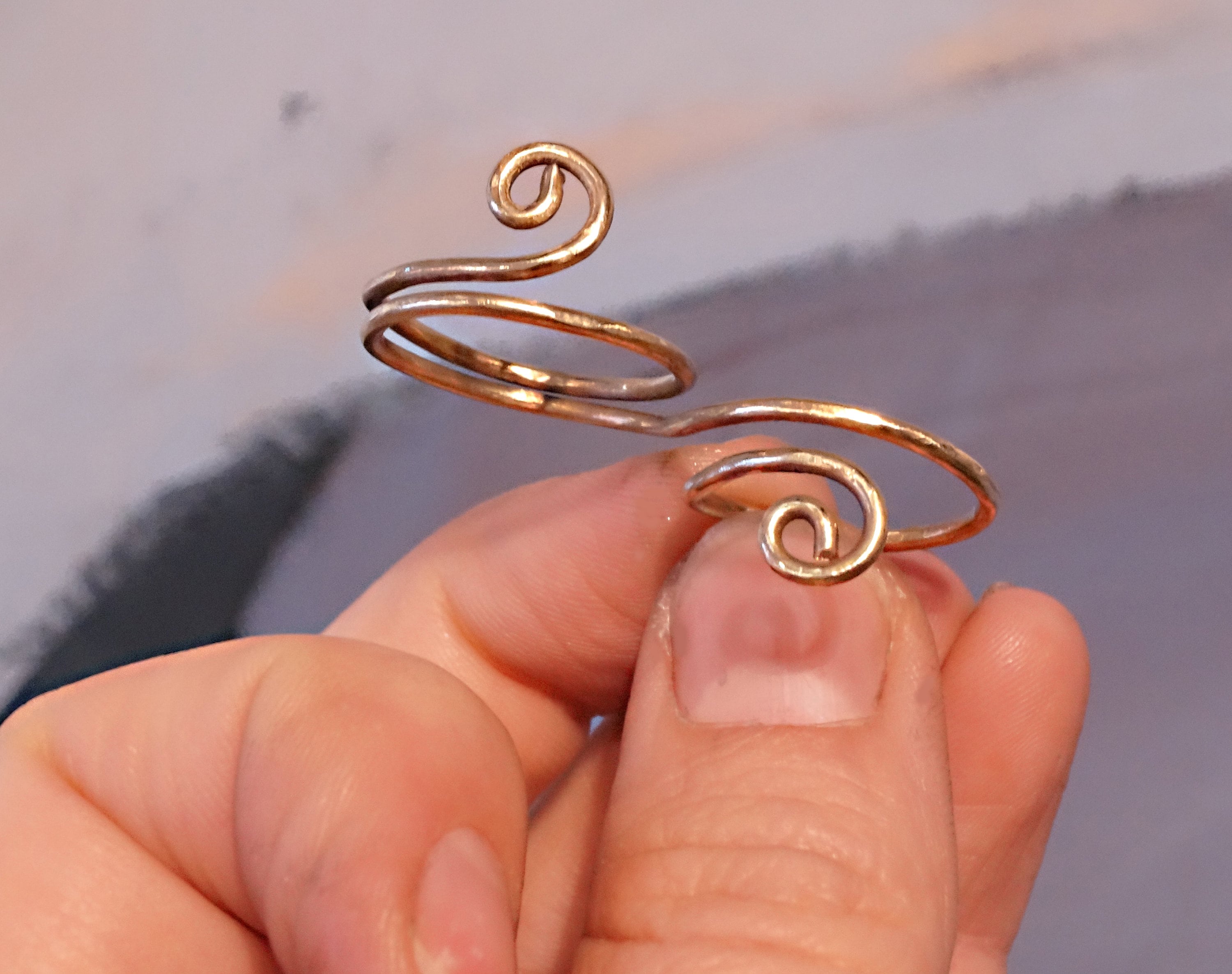 Double Splint Ring Textured Brass Hammered EDS Splint | Etsy