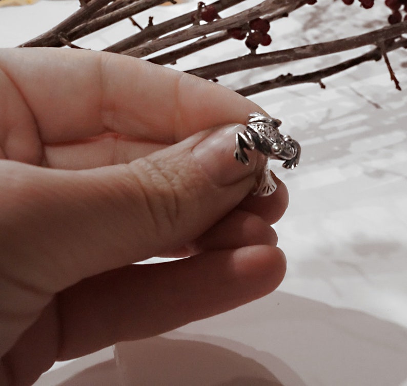 Frog Ring Silver Vintage Ring Women Frog Ring Talisman Animal - Etsy