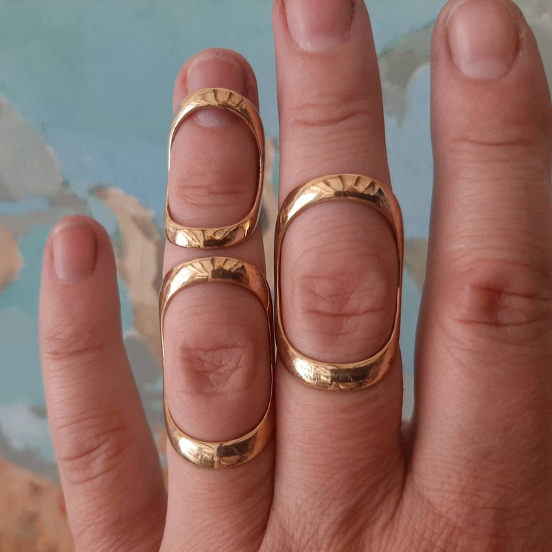 Two Finger Ring Woman - Etsy