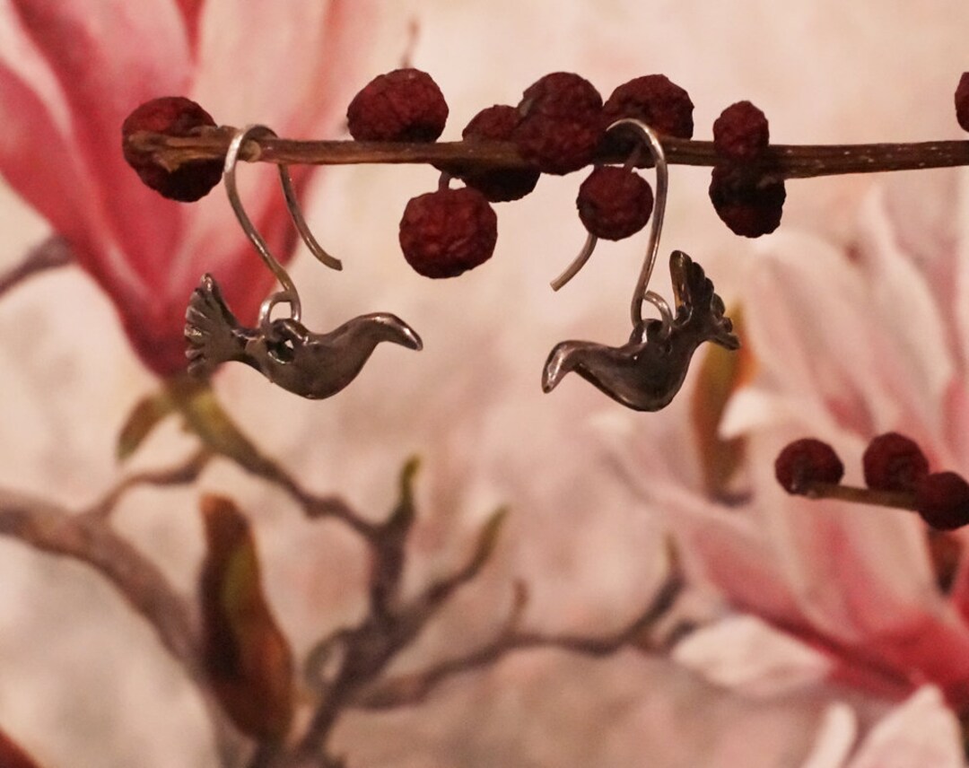 Silver Earrings With Latvian Pagan Birds - Etsy