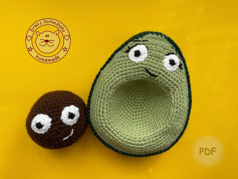 Amigurumi Doll Crochet Pattern Avocado Pdf - Etsy