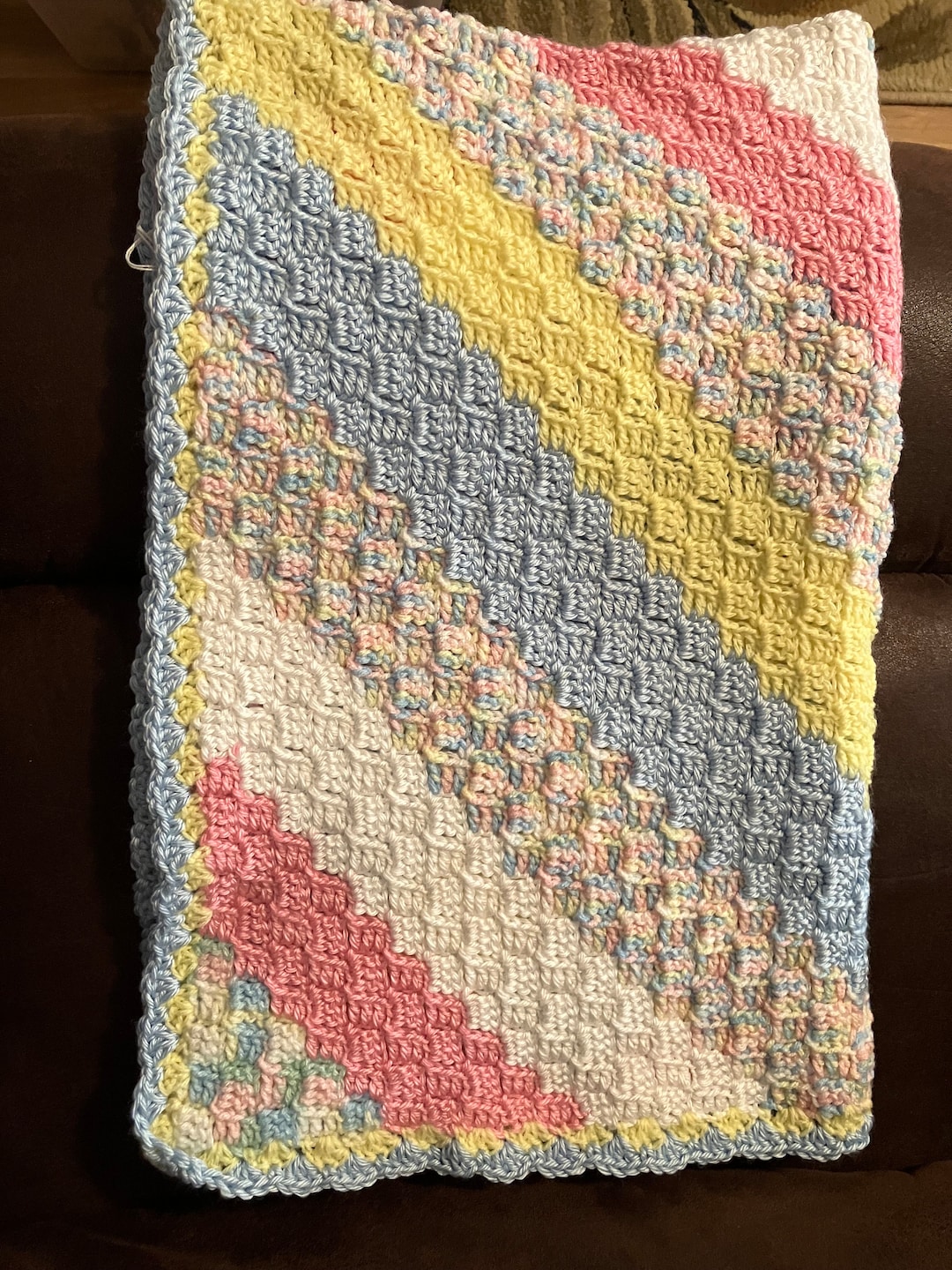 Crochet Baby Afghan Gender Neutral Pastels Soft and Colorful - Etsy