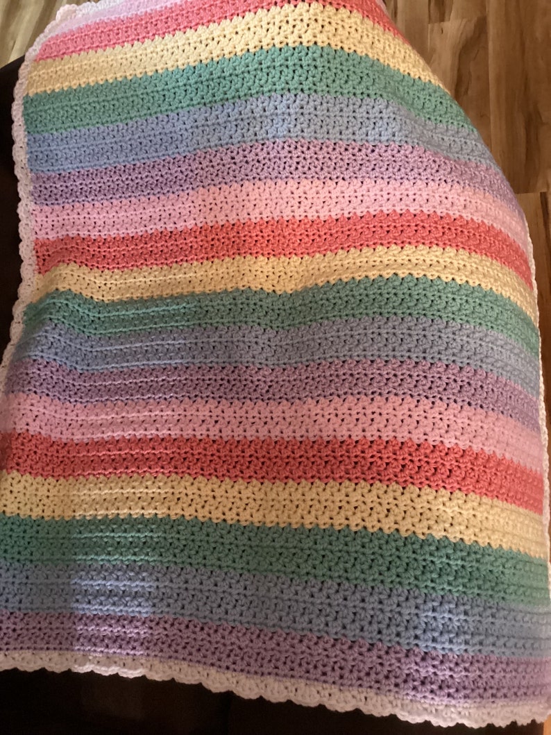 Rainbow Baby Afghan - Etsy