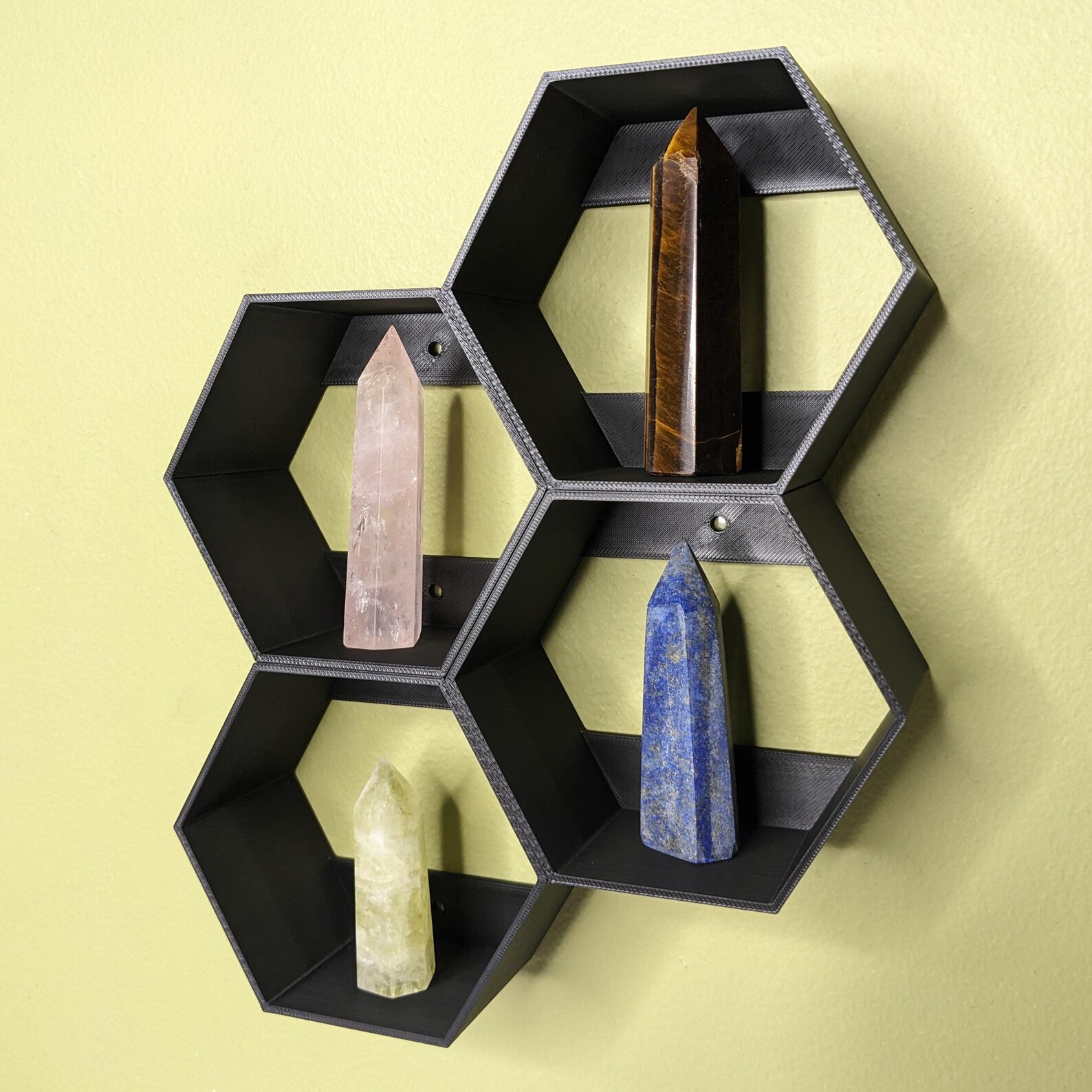Modern Hexagon Wall Shelves STL Files | 3D Printable Wall Decor ...