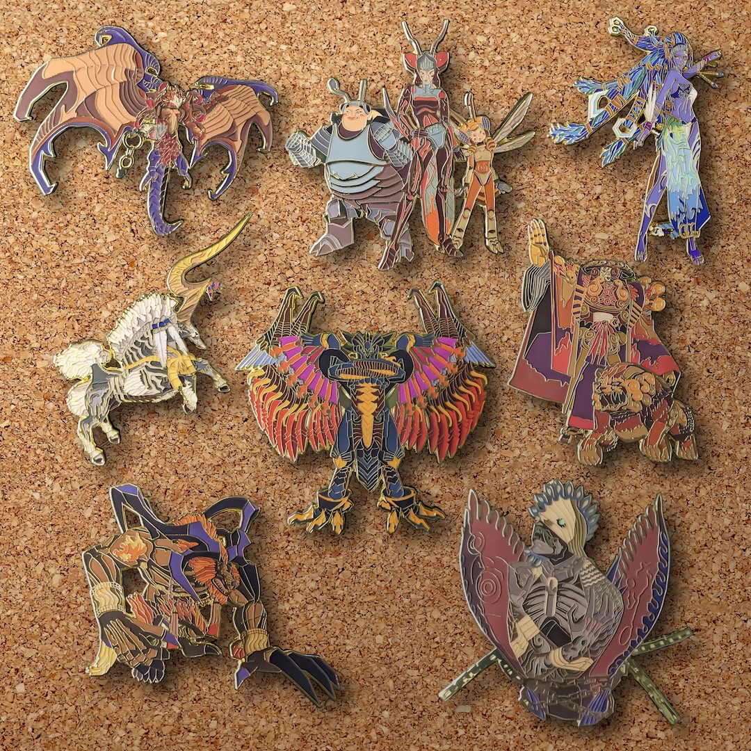 Final Fantasy X Aeons Enamel Pin Set | Collectible Lapel Pins, Video ...