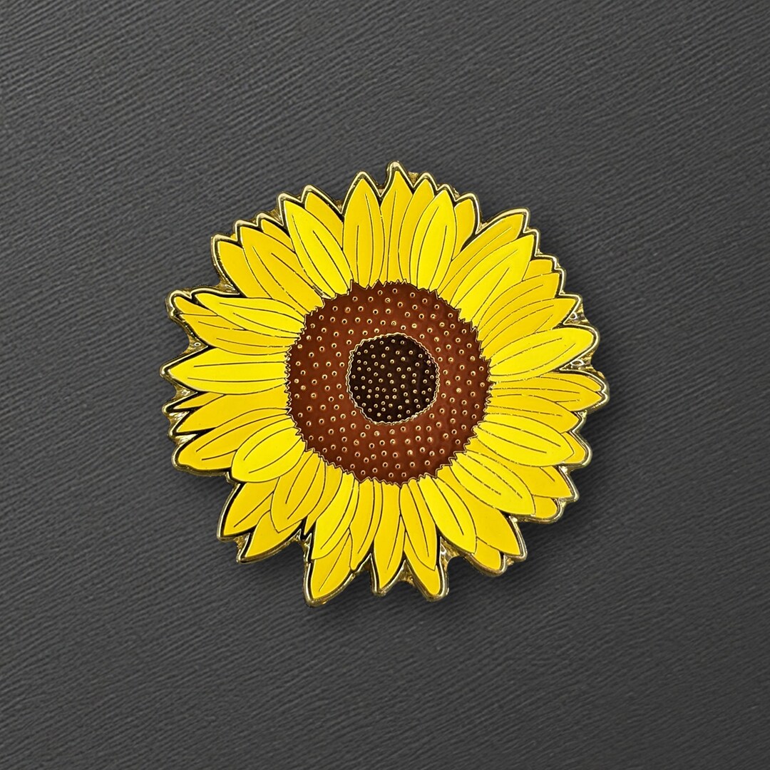 Sunflower Enamel Pin Collectible Lapel Pin, Flower Blossom, Floral ...