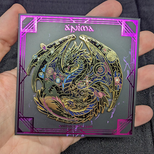 Atraxis, the Gravity Dragon Enamel Pin | 3" Gold-plated Hard Enamel Pin ...