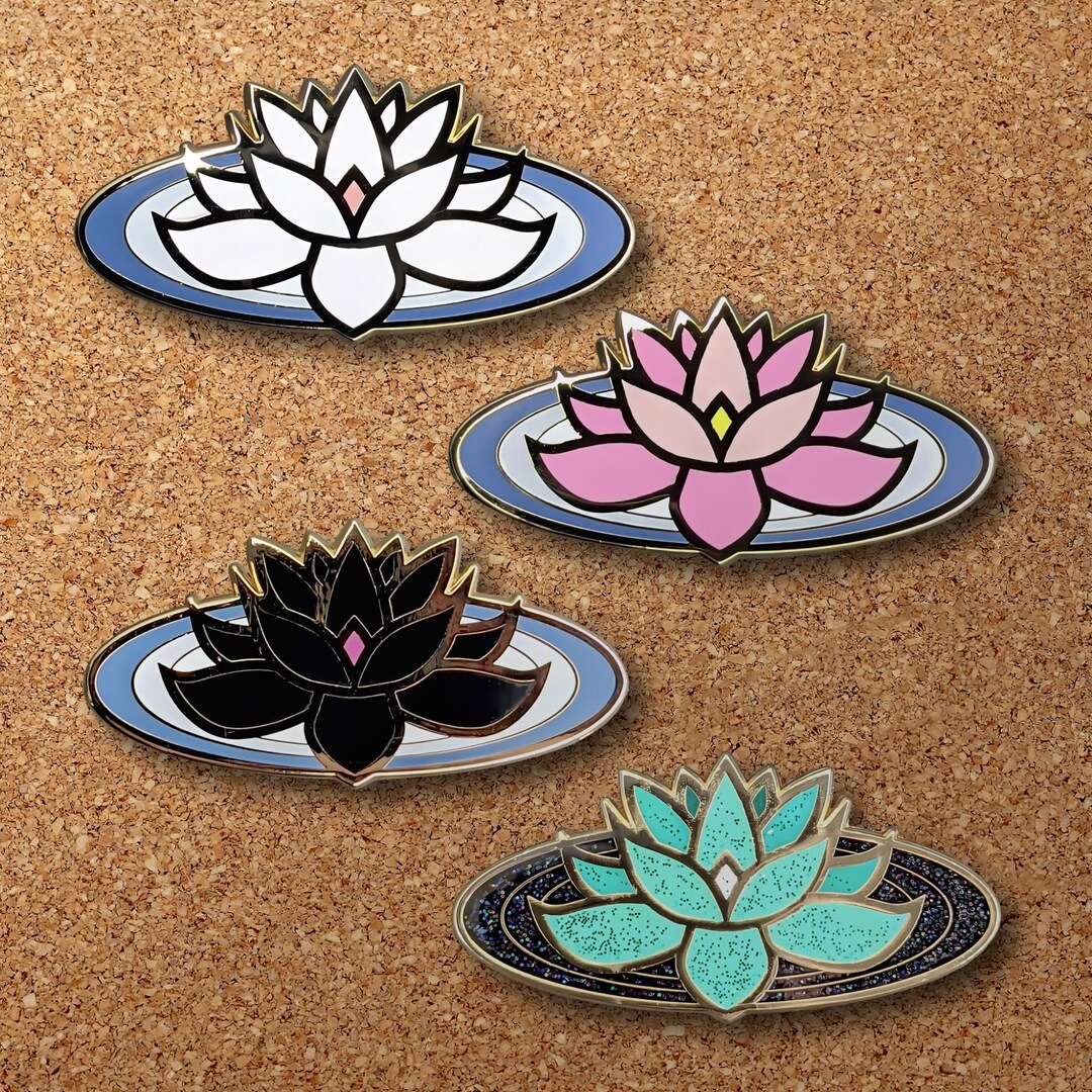 Lotus Enamel Pins | Collectible Lapel Pins, Asian Flower Blossom ...