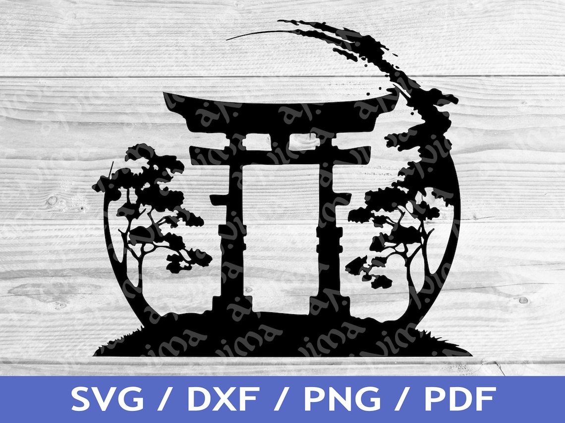 Torii Gate SVG Cut Out / Japanese Cricut Design / Bamboo Vector ...