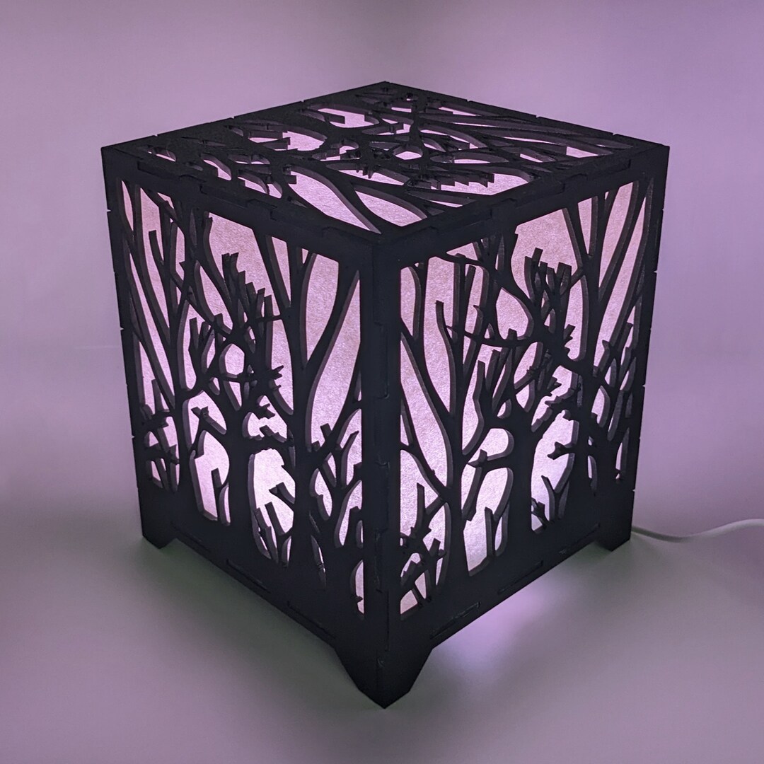 SILENT WOODS 3D Printed LED Lantern 3D Printed Color Changing Lamp With ...