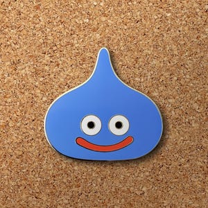 Blue Slime Enamel Pin - Dragon Quest Collectible Lapel Pin, Cute Video ...