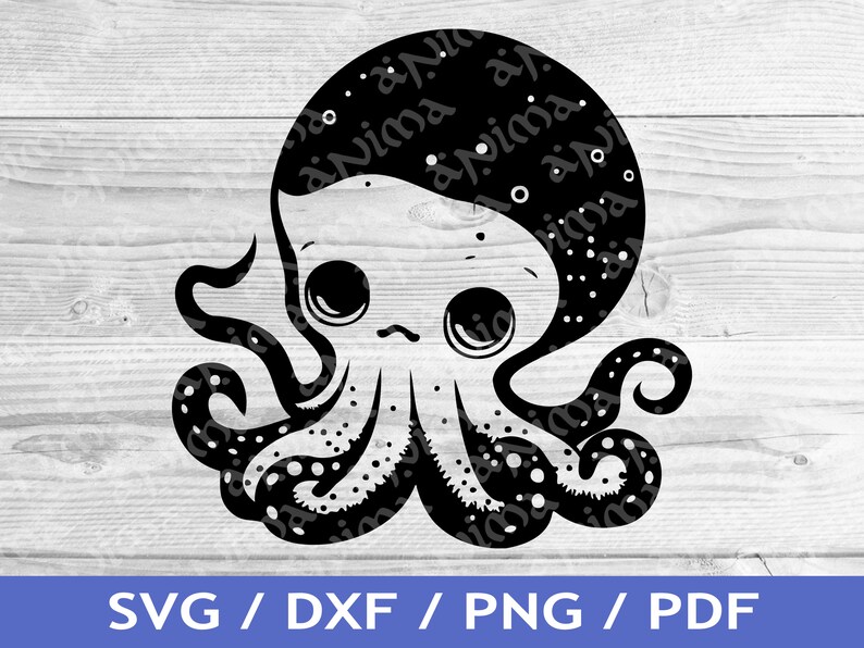 Cute Octopus SVG Cut Out / Octopus Cricut Design / Octopus Vector ...
