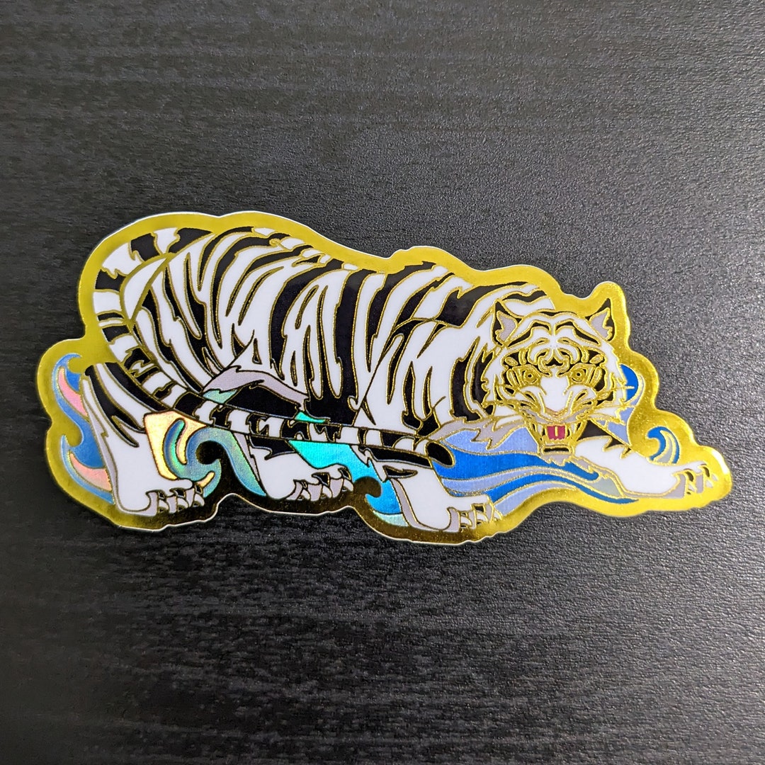 Baihu White Tiger Foil Sticker | Waterproof Vinyl Decal, Chinese ...