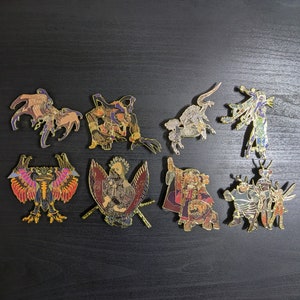 Final Fantasy X Aeons Enamel Pin Set Collectible Lapel Pins, Video Game ...