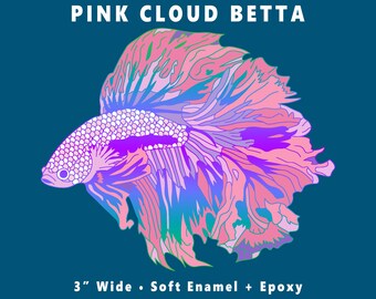 Pink Betta Fish Enamel Pin Betta Fish Betta Betta Pin Fish - Etsy