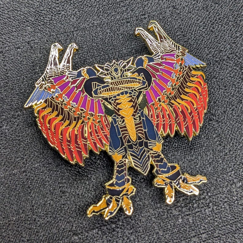 Bahamut Enamel Pin || Final Fantasy X Pin, Aeon Summon Pin, Collectible ...