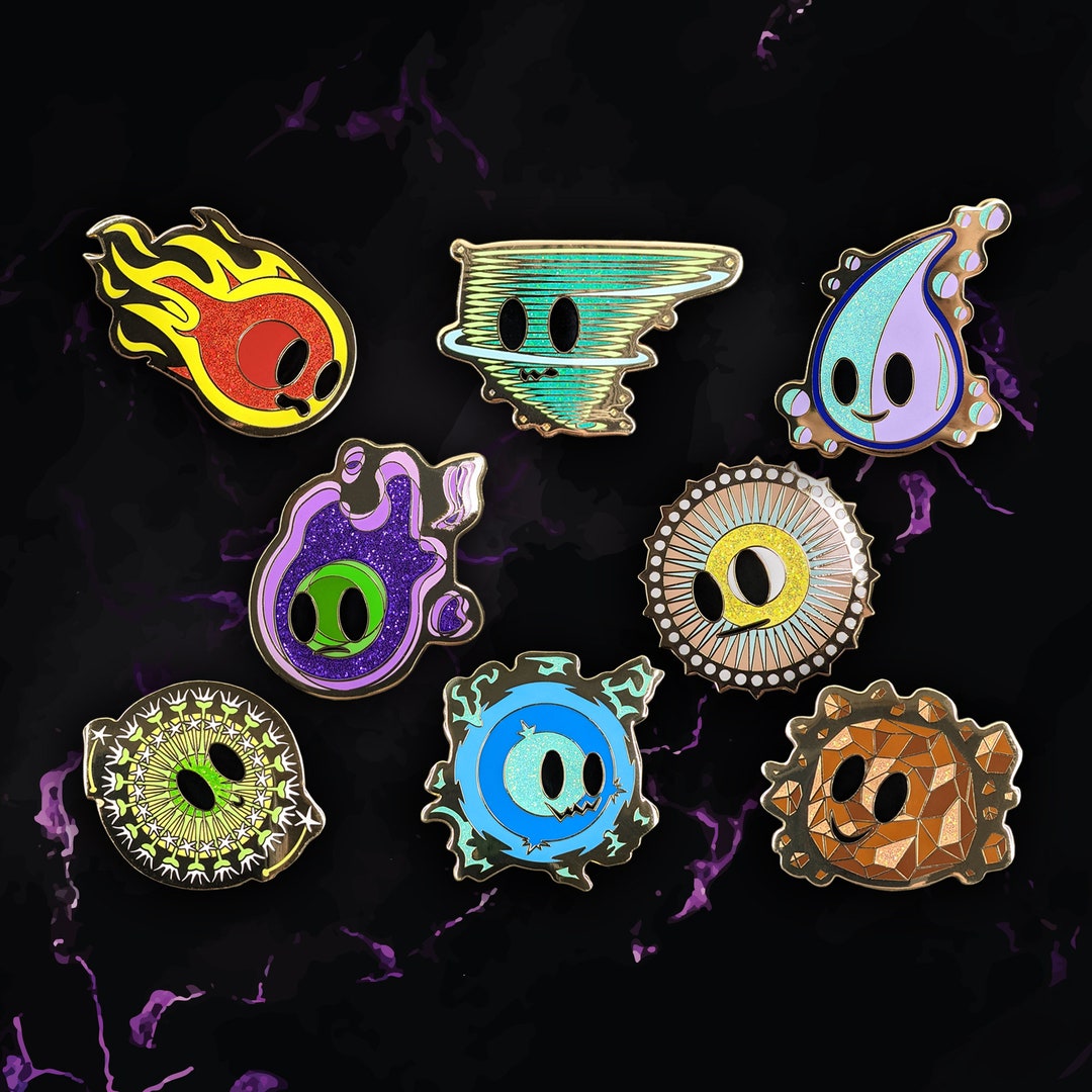 Elemental Enamel Pins Collectible Enamel Pins, Magic Fantasy Element ...
