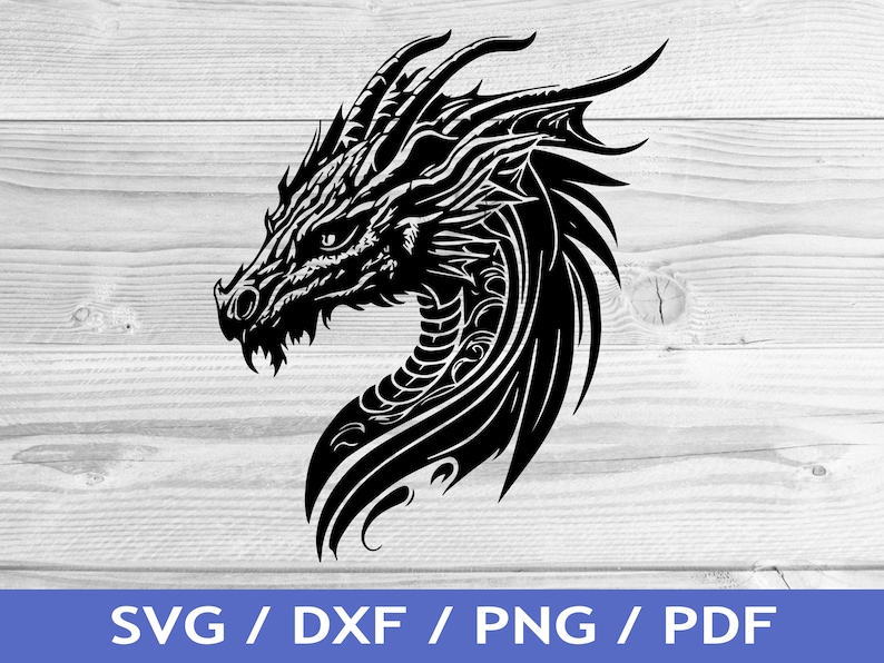 Dragon SVG Cut Out / Dragon Head Cricut Design / Fantasy - Etsy