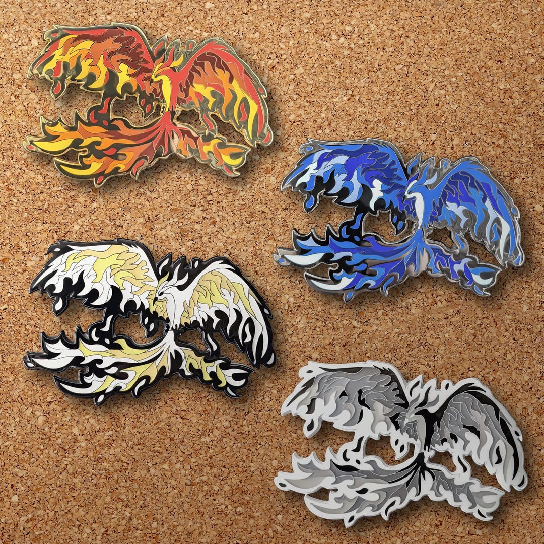 Phoenix Enamel Pins | Glow in the Dark Collectible Lapel Pins ...
