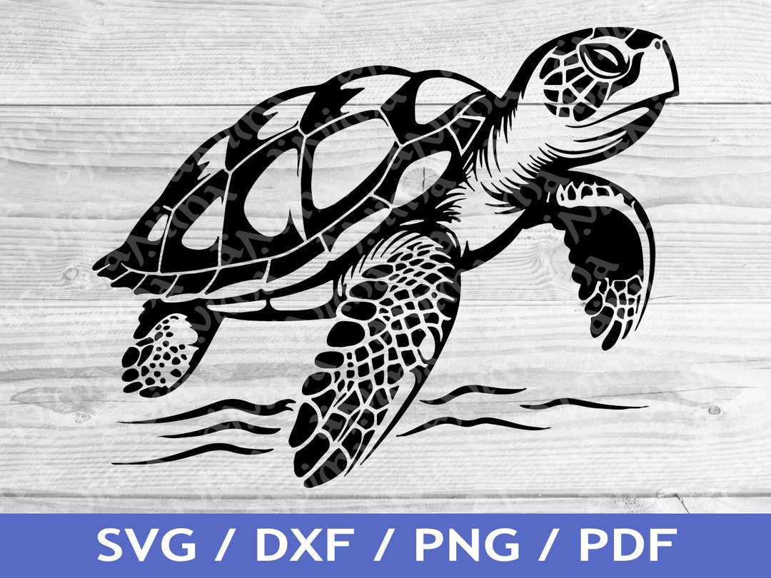 Sea Turtle SVG Cut Out / Turtle Cricut Design / Ocean Vector / Animal ...