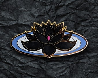 Black Lotus Enamel Pin - Etsy