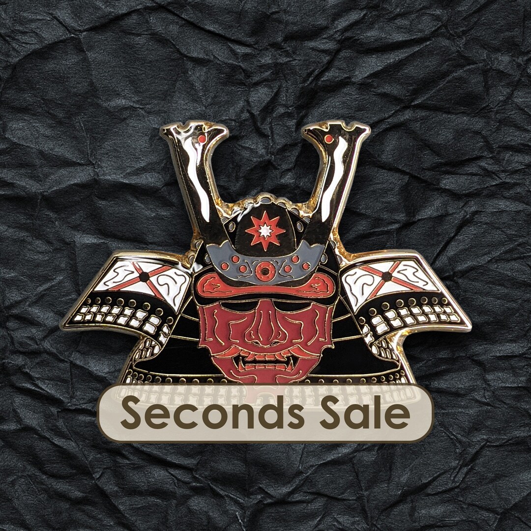 SECONDS SALE Hell Kabuto Enamel Pin Collectible Lapel Pin, Japanese ...