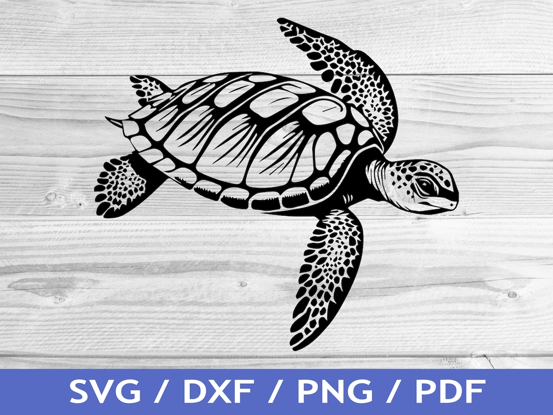 Sea Turtle SVG Cut Out / Sea Turtle Cricut Design / Sea Turtle Vector ...