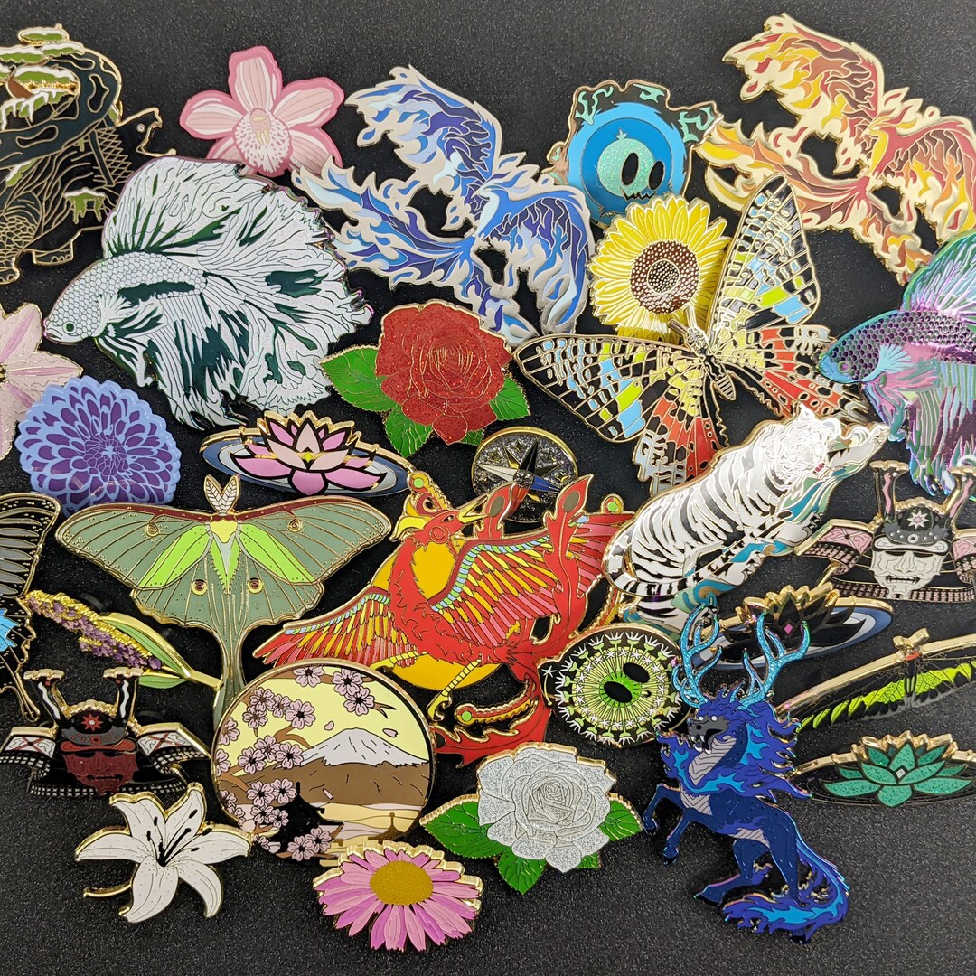 SECONDS SALE Enamel Pin Grab Bag | 4 Random Mystery B Grade Pins ...