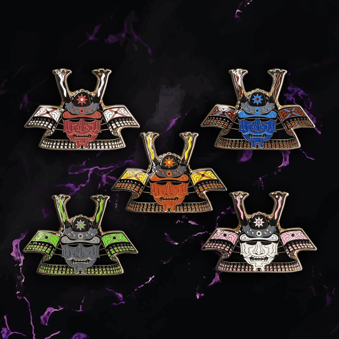Samurai Enamel Pins Japanese Kabuto Pin Japanese Pin - Etsy