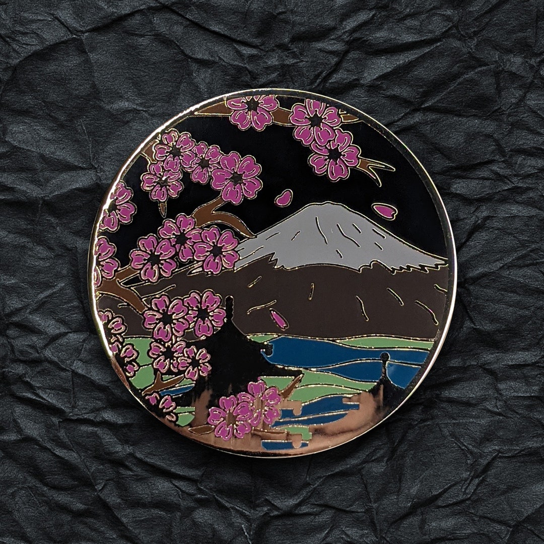 Mount Fuji Emaille Pin Nacht Verzamelbare reversspeld - Etsy Nederland