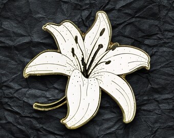 White Lily of the Valley Soft Enamel Pin - Etsy