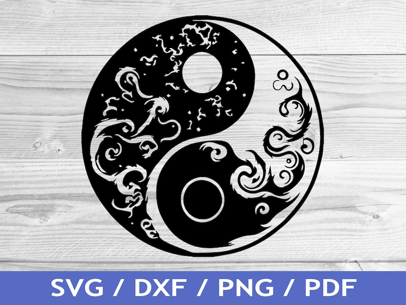 Yin Yang SVG Cut Out / Yinyang Cricut Design / Buddhist T - Etsy