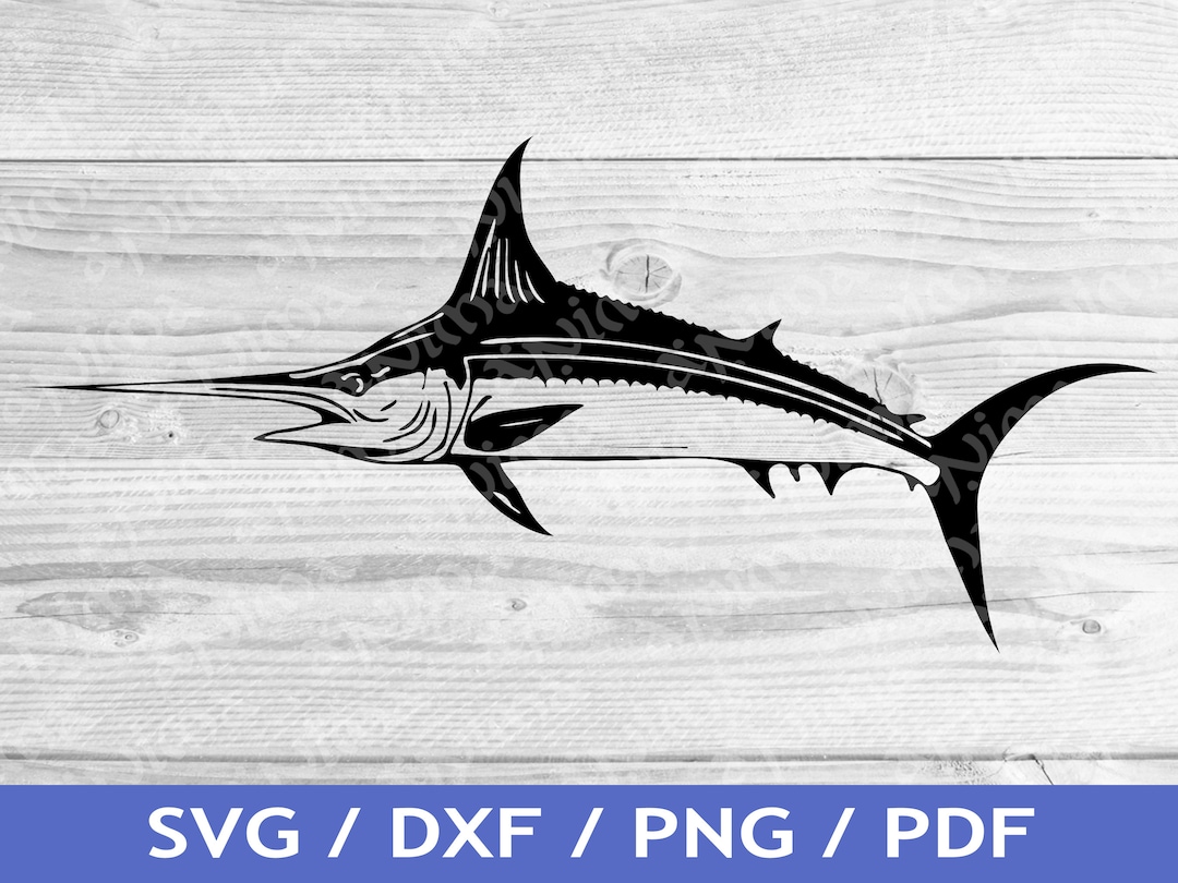 Marlin SVG Cut Out / Marlin Design / Fish Vector / Swordfish Vector ...