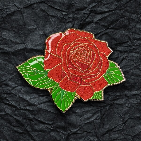 Yellow Rose Pin - Etsy