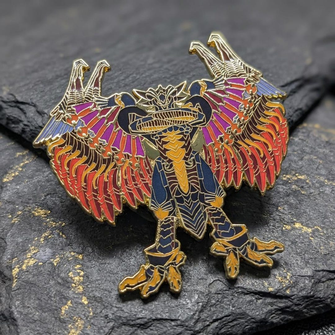 Bahamut Enamel Pin || Final Fantasy X Pin, Aeon Summon Pin, Collectible ...
