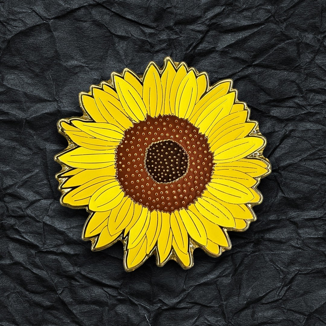 Sunflower Enamel Pin Collectible Lapel Pin, Flower Blossom, Floral ...