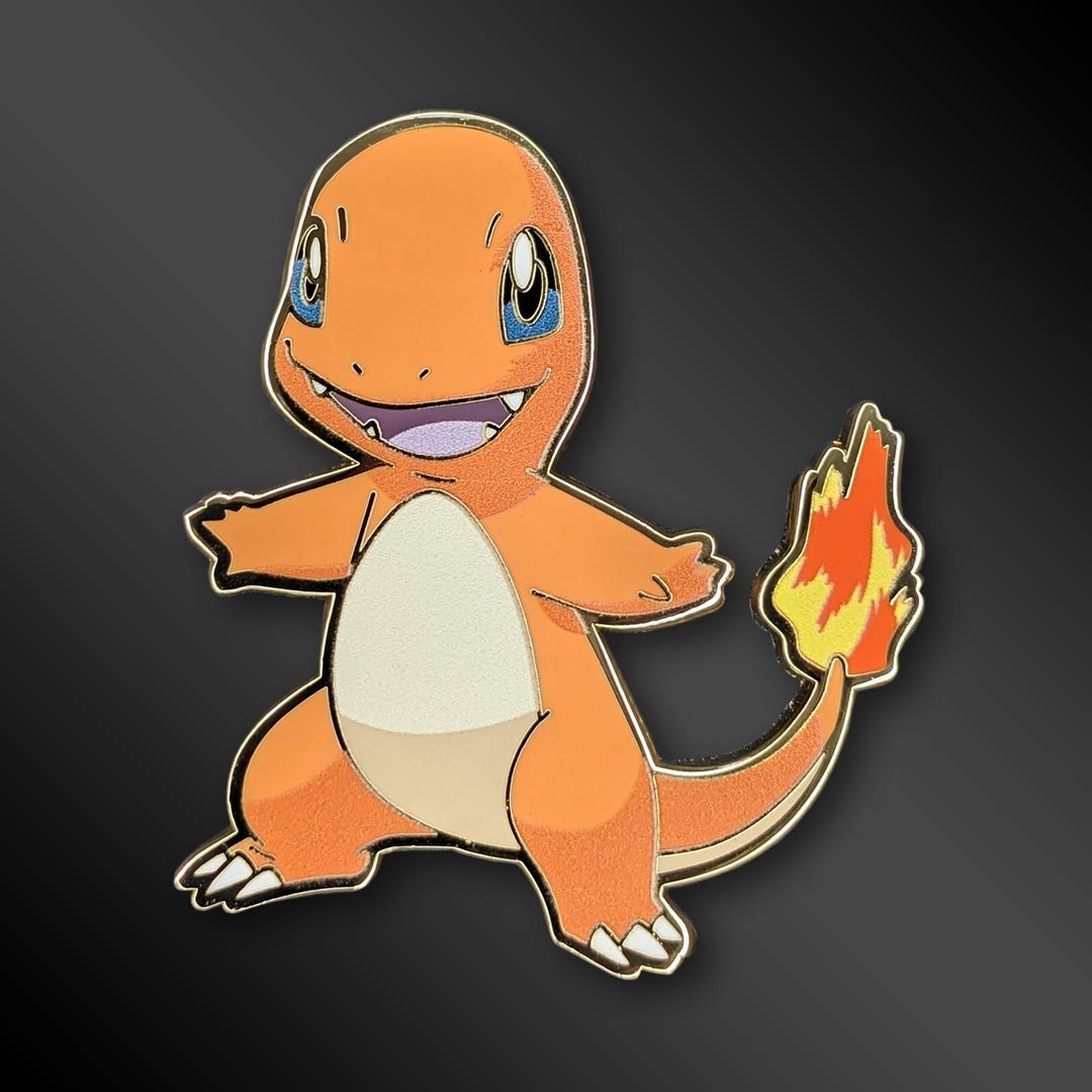 Charmander Enamel Pin Pokemon Collectible Fire Starter Pin, Video Game ...