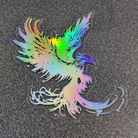 Decal Sticker Phoenix Rising From the Fire Flamed Fantasy Easy Rider ...