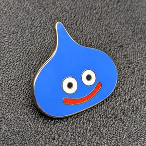 Blue Slime Enamel Pin - Dragon Quest Collectible Lapel Pin, Cute Video ...