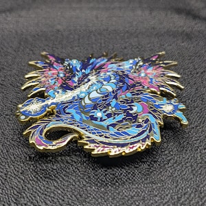 Dragon Enamel Pin | Lightning Dragon Hard Enamel Collectible Pin 3.25 ...