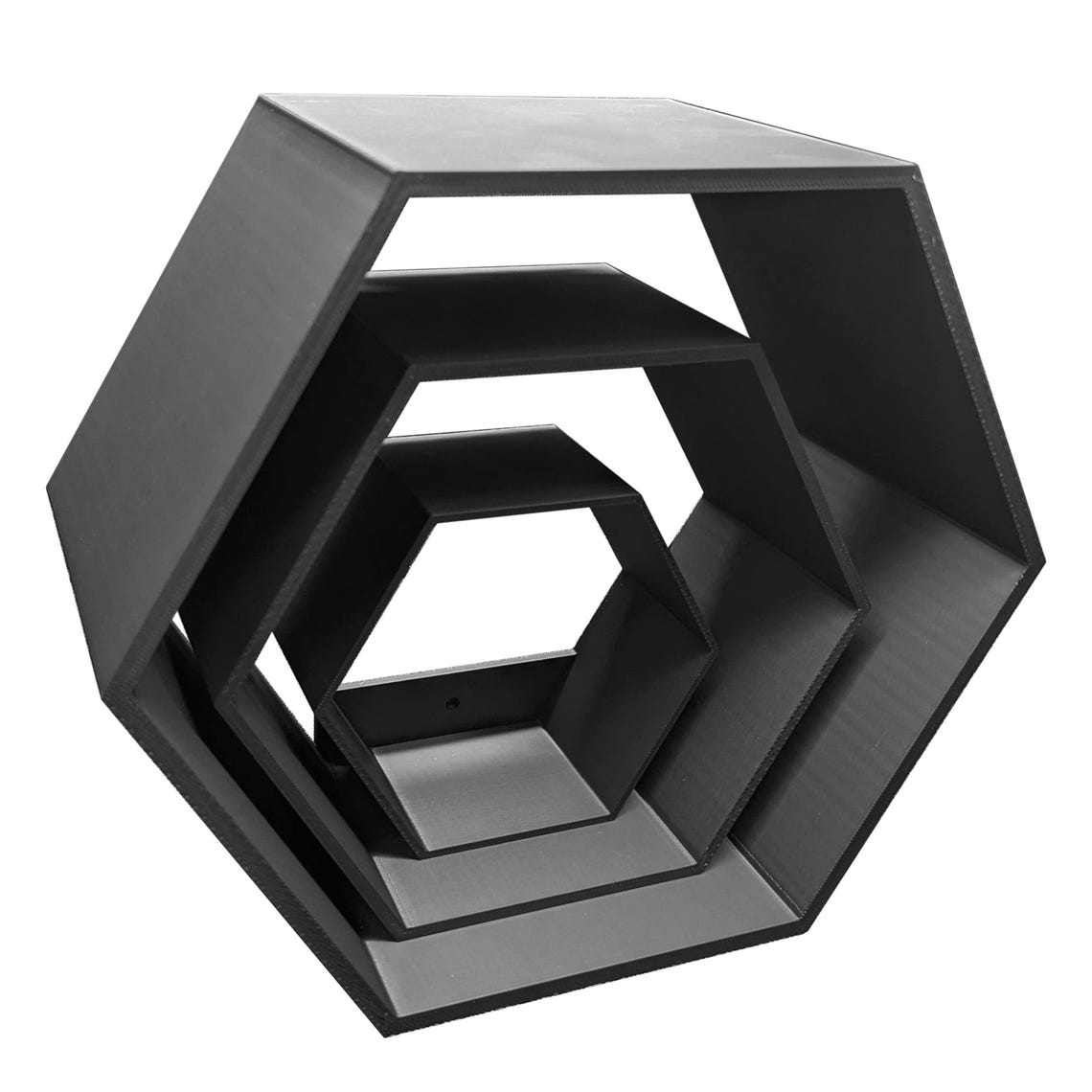 Modern Hexagon Wall Shelves STL Files | 3D Printable Wall Decor ...