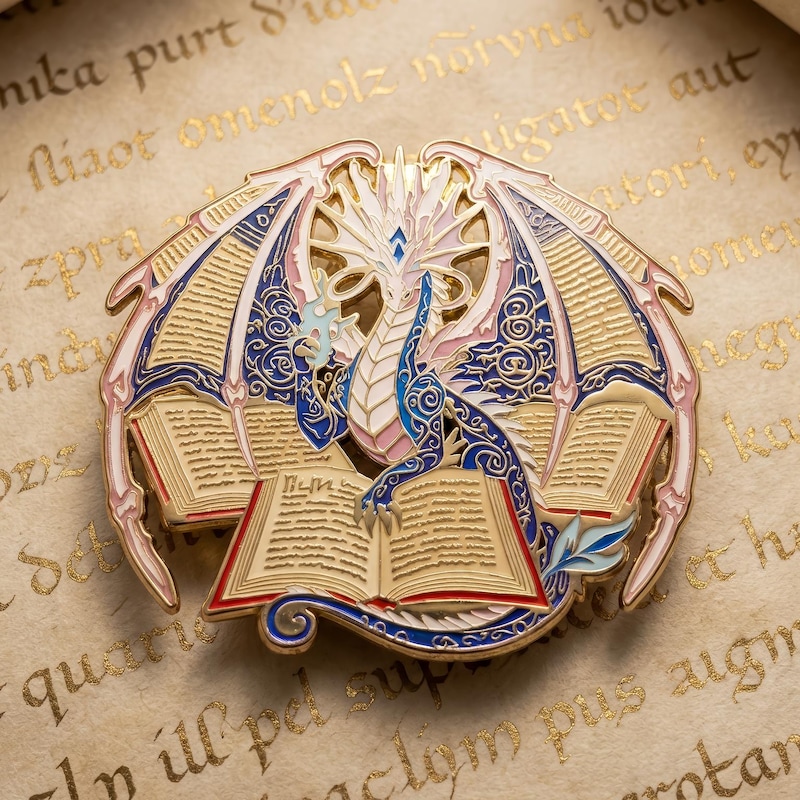 Book Enamel Lapel Pin - Etsy